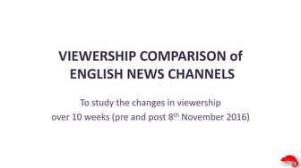English news channel comparison pie charts | PPT