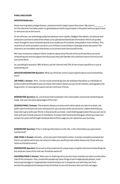 Example script for presenter | PPT