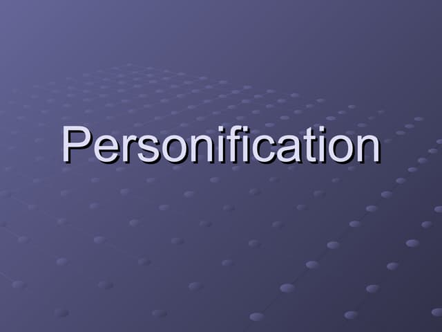 Personification | PPTX