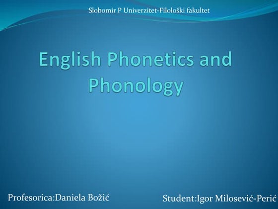 phonetics and phonology | PPT