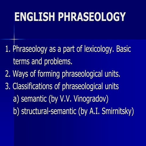 English Phraseology.pdf lallalalalalalal | PPT