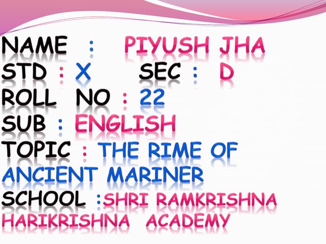 English Piyush Jha 22 | PPT English Piyush Jha 22 | PPT