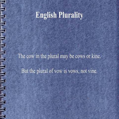 English plurality slides | PDF
