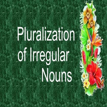 English Pluralization of Irregular nouns.pptx
