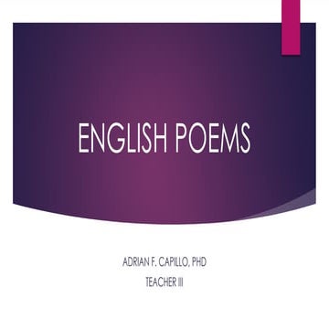 This Powerpoint presentations focus on English Poems.pptx