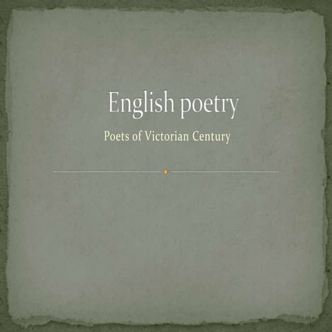 Victorian literature | PPTX