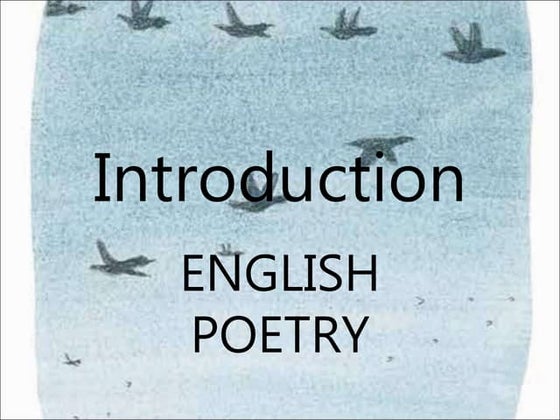 Introduction to poetry | PPT