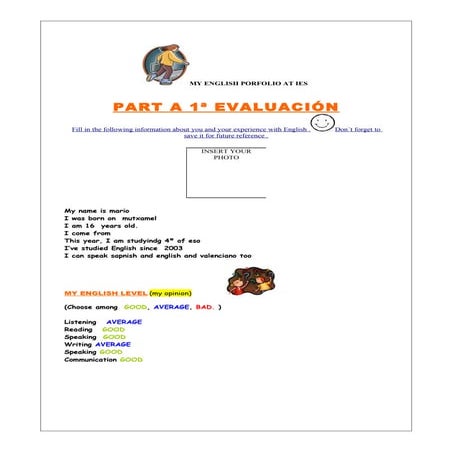 EUROPEAN LANGUAGE PORTFOLIO | PPSX