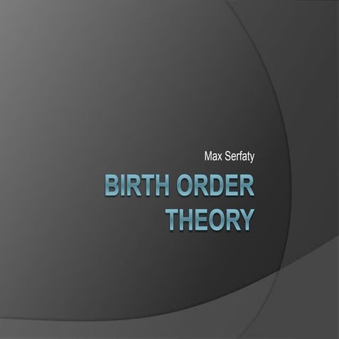 Birth order | PPTX