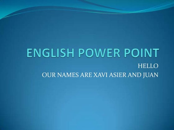 English power point | PPT