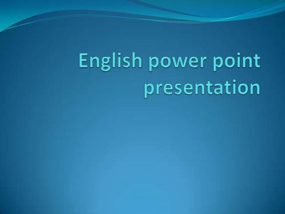 English power point | PPT