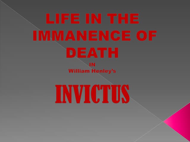 Invictus by William Henley DLP Grade 9 | DOCX