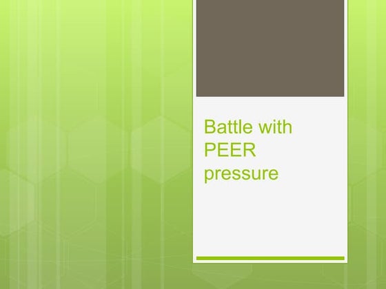 Peer pressure | PPT | Education