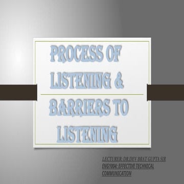 Mastering Listening Skills: Stages, Barriers, and Enhancement ...