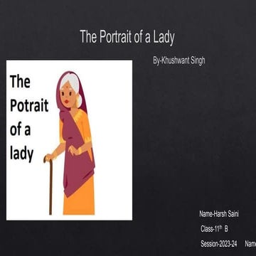 The portrait of a lady. class 11 english | PPTX
