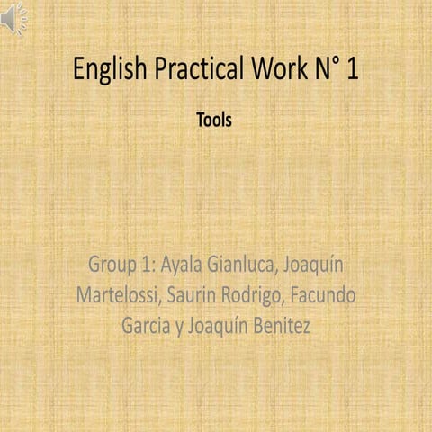 English practical work n° 1 | PPTX