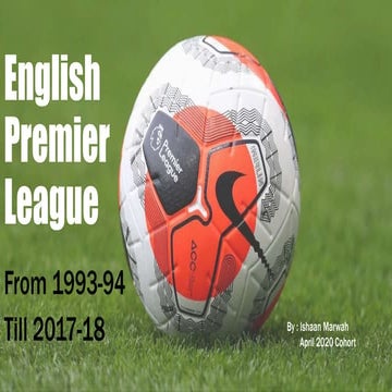 Exploratory Data Analysis - English Premier League | PPTX