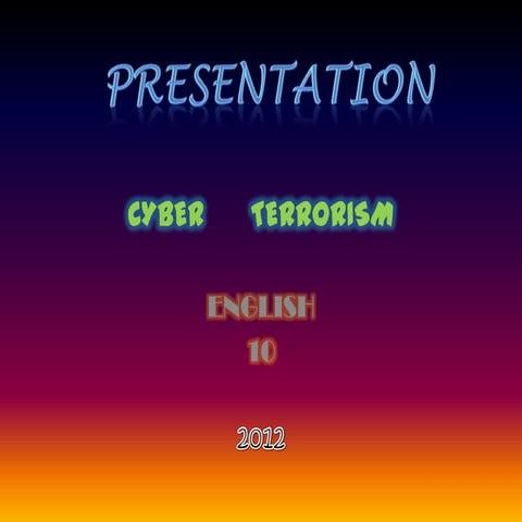 CYBER TERRORISM | PPT