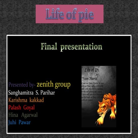 study on life of pie | PPTX