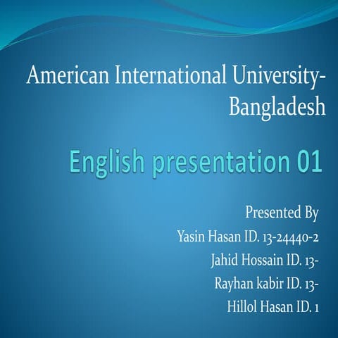 English presentation | PPT