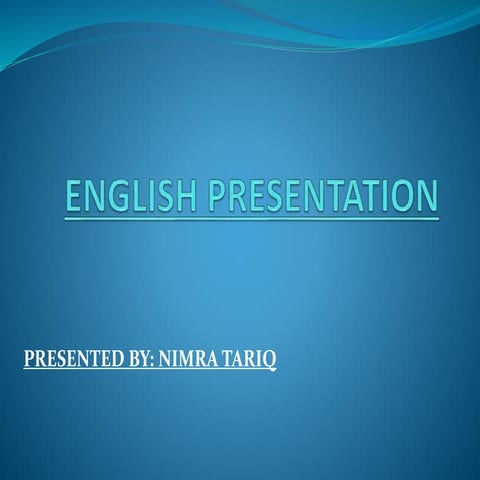 English presentation | PPTX