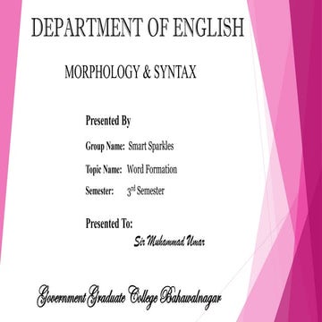 Word formation in Functional English topic | PDF