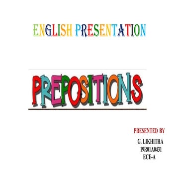 Slide power point preposition noreen | PPT
