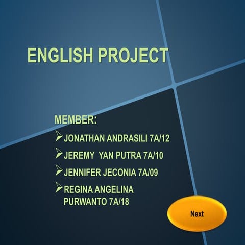 ENGLISH PROJECT FOR SMA KELAS X KURIKULUM K13 | PPT