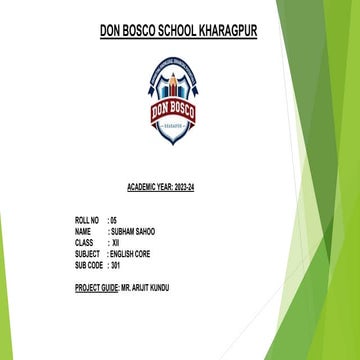 english project (1).pdf for class 12 on a thing of beautytopic | PDF
