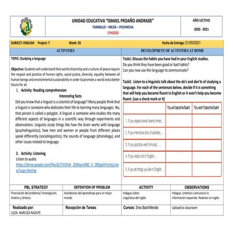 English project 7 week 3 | PDF