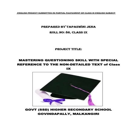 English project for class 9 odisha | DOCX