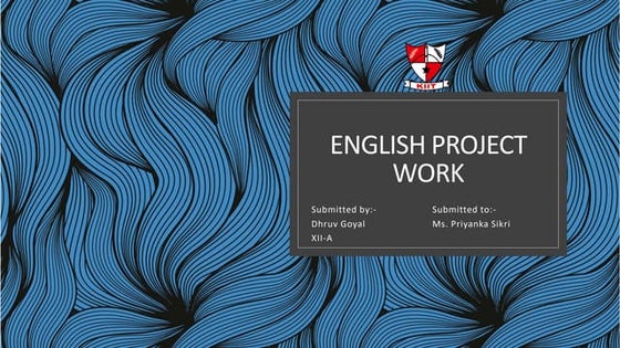 ENGLISH Project class 12 ppt final project last lesson ppt | PDF ...