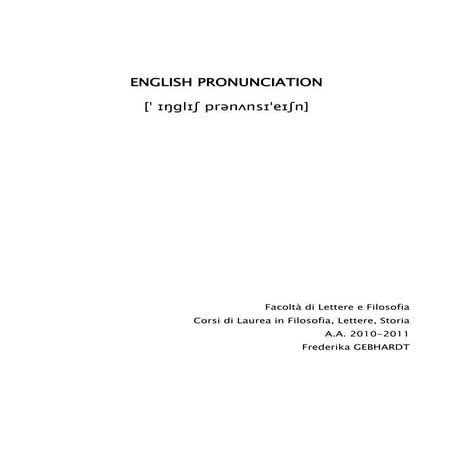 English pronunciation | PDF