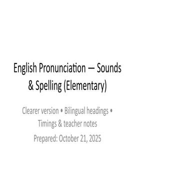 Comprehensive Elementary English Pronunciation: Sounds & Spelling ...