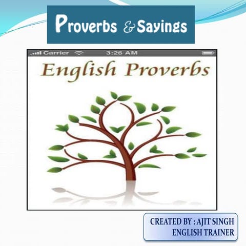 English proverbs & idioms | PPSX