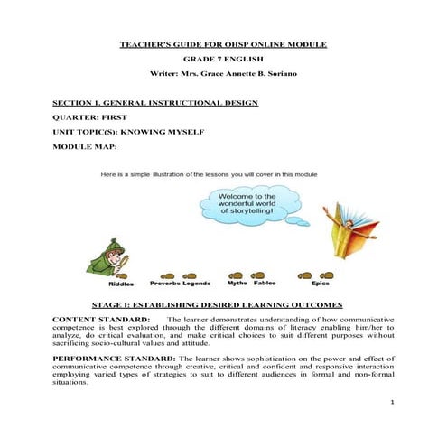 English qtr1teachers guide | PDF | Education