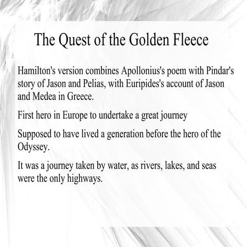 Jason and the golden fleece characters pgp1 | PPT