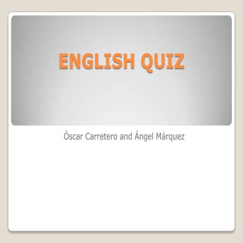 English quiz bee | PPT