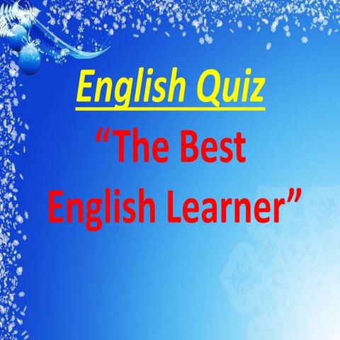 English quiz | PPTX