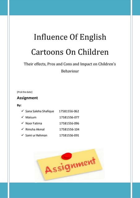 Effect of cartoons on children | PPTX | Family/Children | Genres