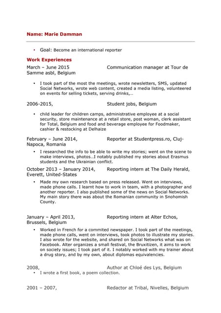 Resume, Suzan Odabasi | PPT