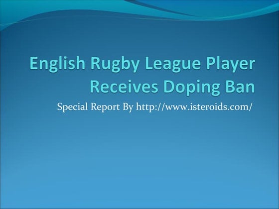Doping Ban Of Amateur Rugby Union Player Doubled By CAS | PPT | Rugby ...