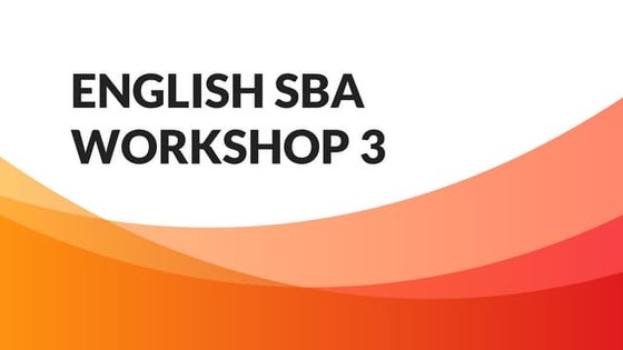 CSEC English SBA.pdf | Educational Assessment | Education