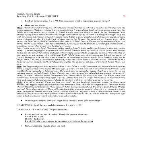 English second grade teaching unit 11 | PDF