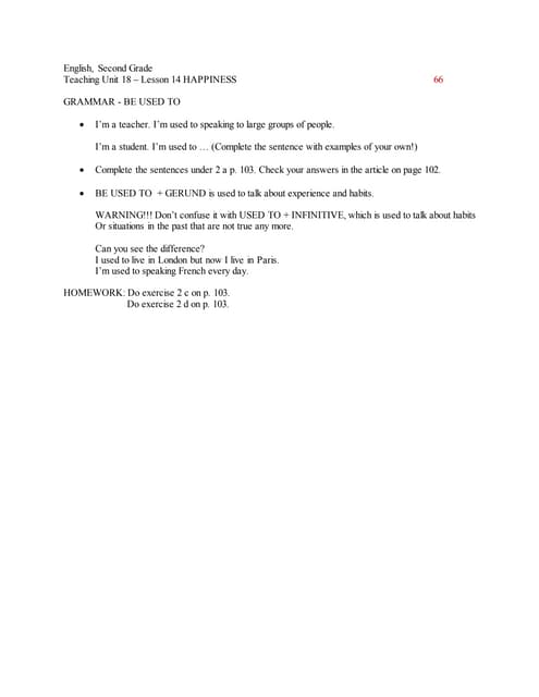 English second grade teaching unit 22 | PDF