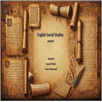 English Social Studies Project For G 10 Pptx