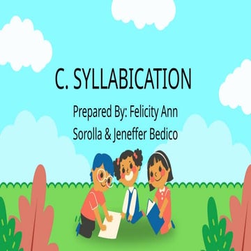 ENGLISH_SOROLLA & BEDICO.pptx SYLLABICATION | PPTX