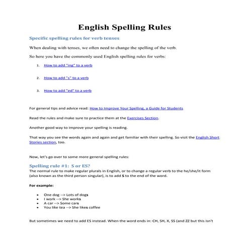 English spelling rules | DOCX