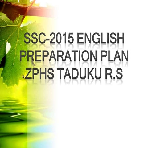 English ssc preparation | PPT