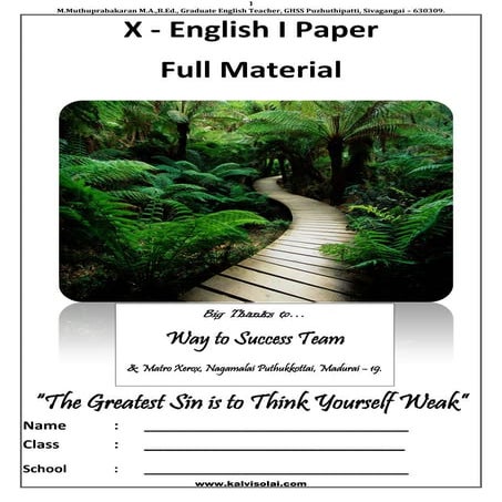English sslc english i paper material by m.muthuprabakaran m.a.,b.ed ...